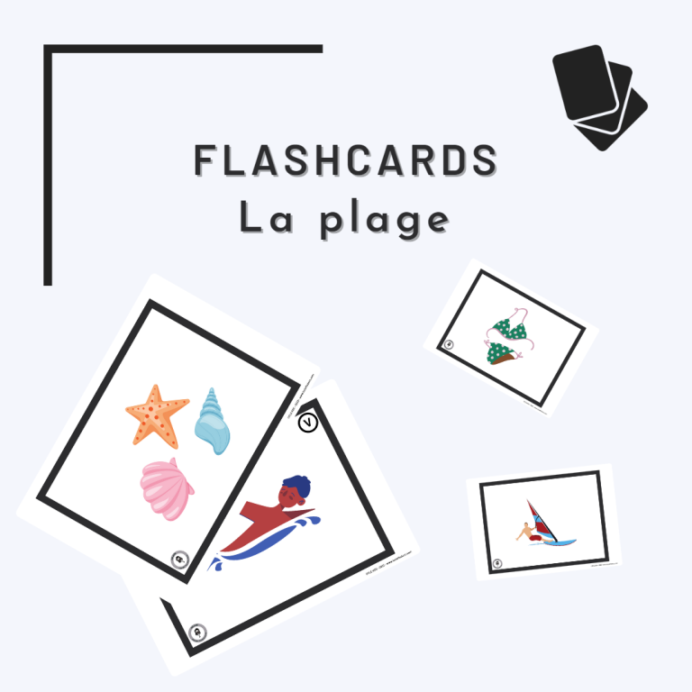 Boutique - Flashcards - La plage (A1) - FLE d'OC