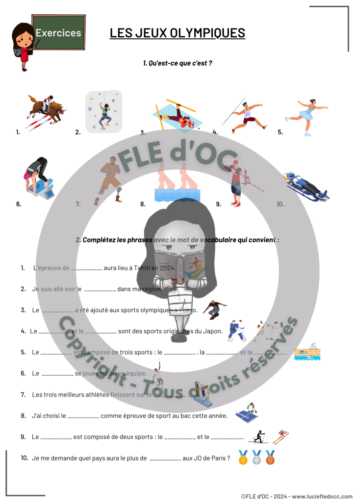 Boutique - Leçon - Les Jeux Olympiques (Tous niveaux) - FLE d'OC